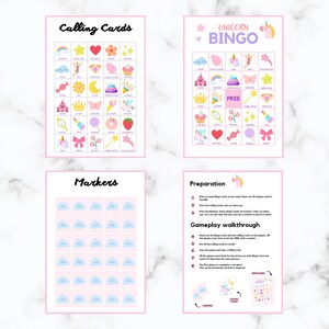 Unicorn Bingo - 30 Unicorn Bingo Cards - Unicorn Party Game - Unicorn ...
