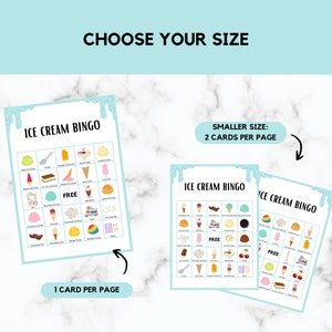 Ice Cream Bingo - Ice Cream Activity- 30 Printable Ice Cream Bingo ...