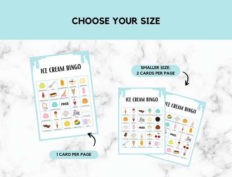 Ice Cream Bingo - Ice Cream Activity- 30 Printable Ice Cream Bingo ...