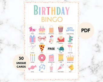 Unicorn Bingo 30 Unicorn Bingo Cards Unicorn Party Game Unicorn ...