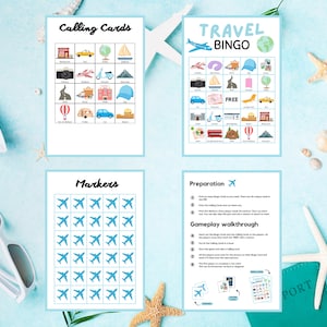 Travel Bingo - 30 Travel Bingo Cards - Travel Party Game - Travel ...