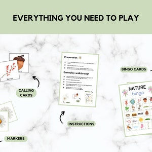 Nature Bingo - 30 Nature Bingo Cards - Nature Party Game - Nature Hike ...