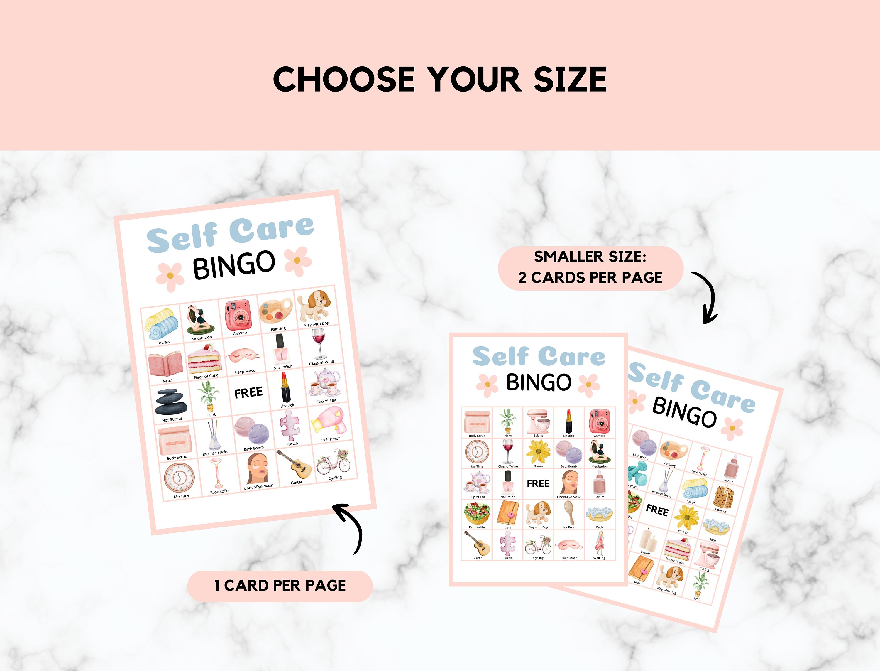 Self Care Bingo - 30 Self Care Bingo Cards - Self Care Birthday ...