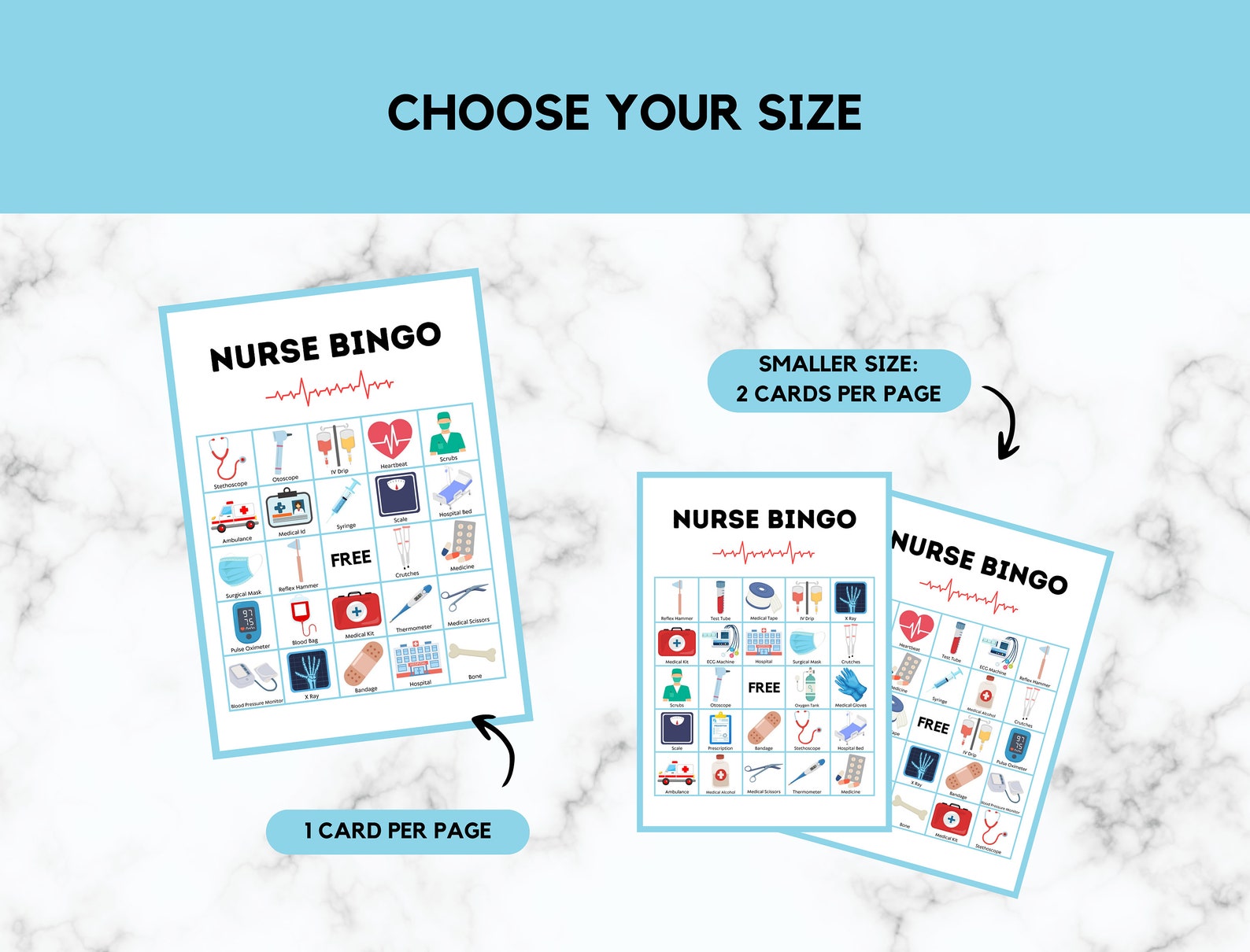 Nurse Bingo - Doctor Bingo - 30 Nurse Bingo Cards - Medical Bingo ...