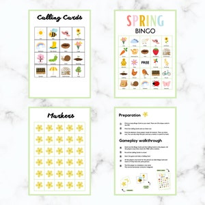 Spring Bingo - Spring Activity- 30 Spring Bingo Cards - Spring Game ...
