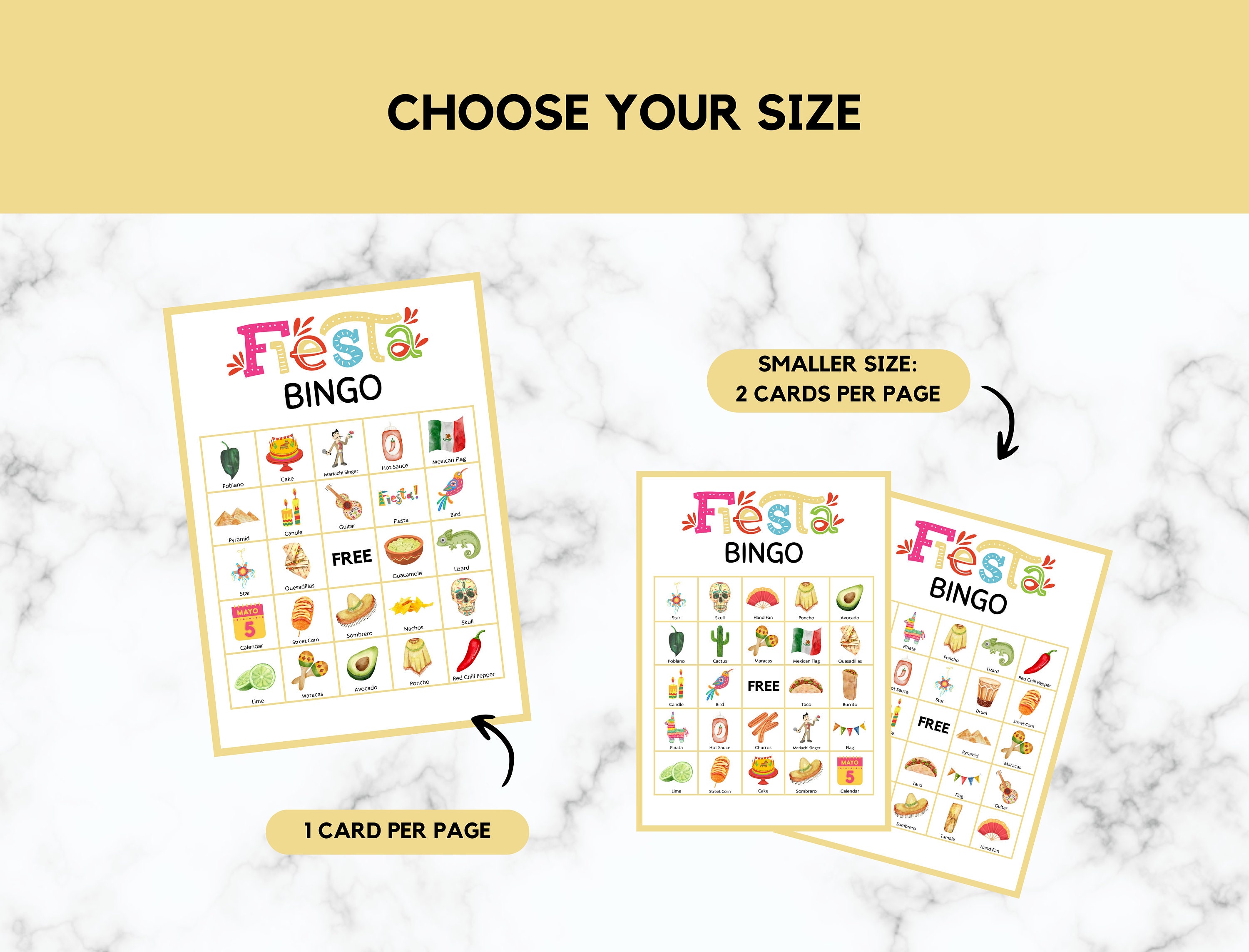 Fiesta Bingo - Fiesta Activity for Kids - 30 Fiesta Bingo Cards ...