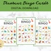 Dinosaur Bingo - 30 Dinosaur Bingo Cards - Dinosaur Party Game ...