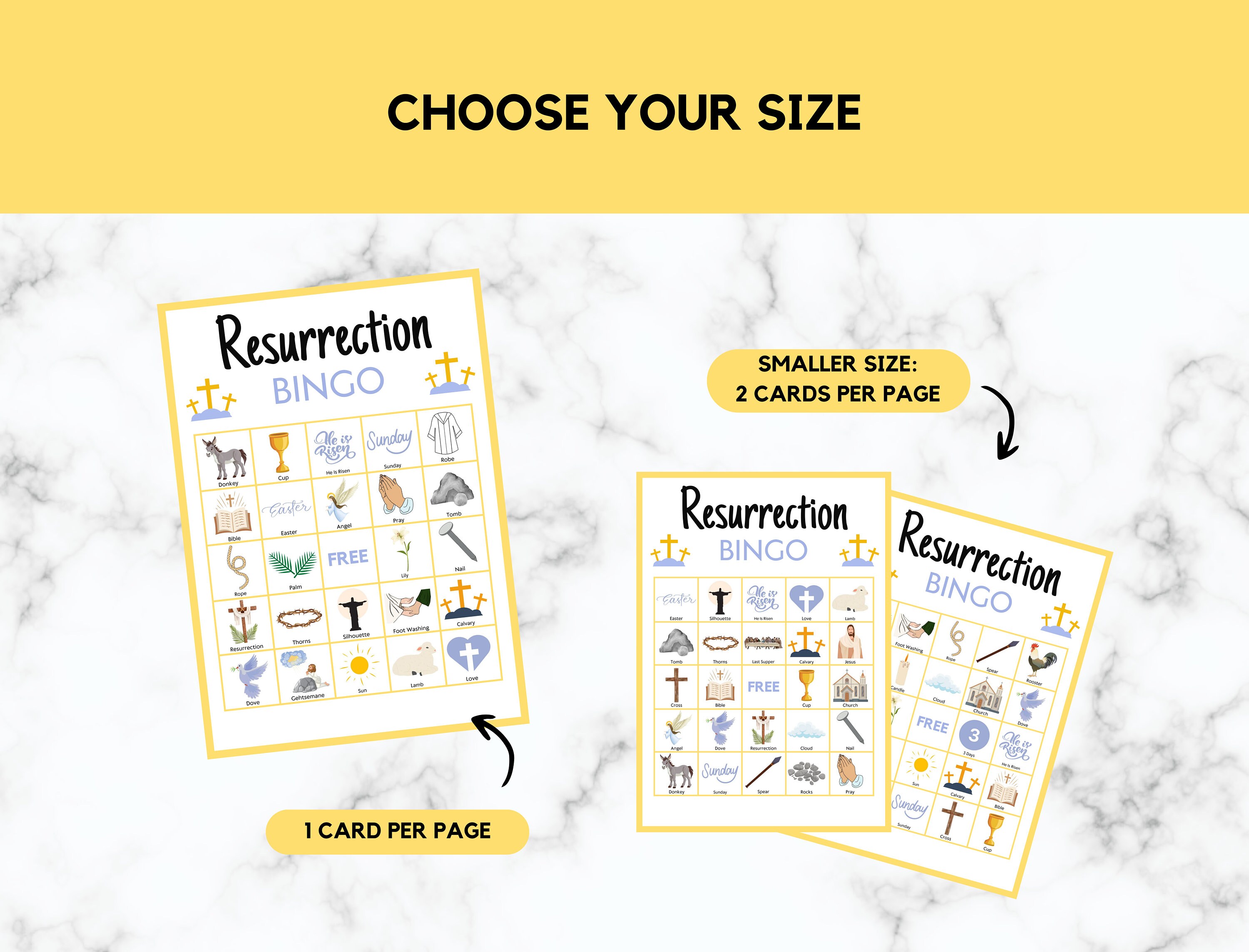 Resurrection Bingo - Easter Bible Bingo - 30 Resurrection Bingo Cards ...