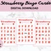 Strawberry Bingo - 30 Strawberry Bingo Cards - Strawberry Party Game ...