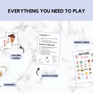 Nature Bingo 30 Nature Bingo Cards Nature Party Game Nature Hike Bingo ...