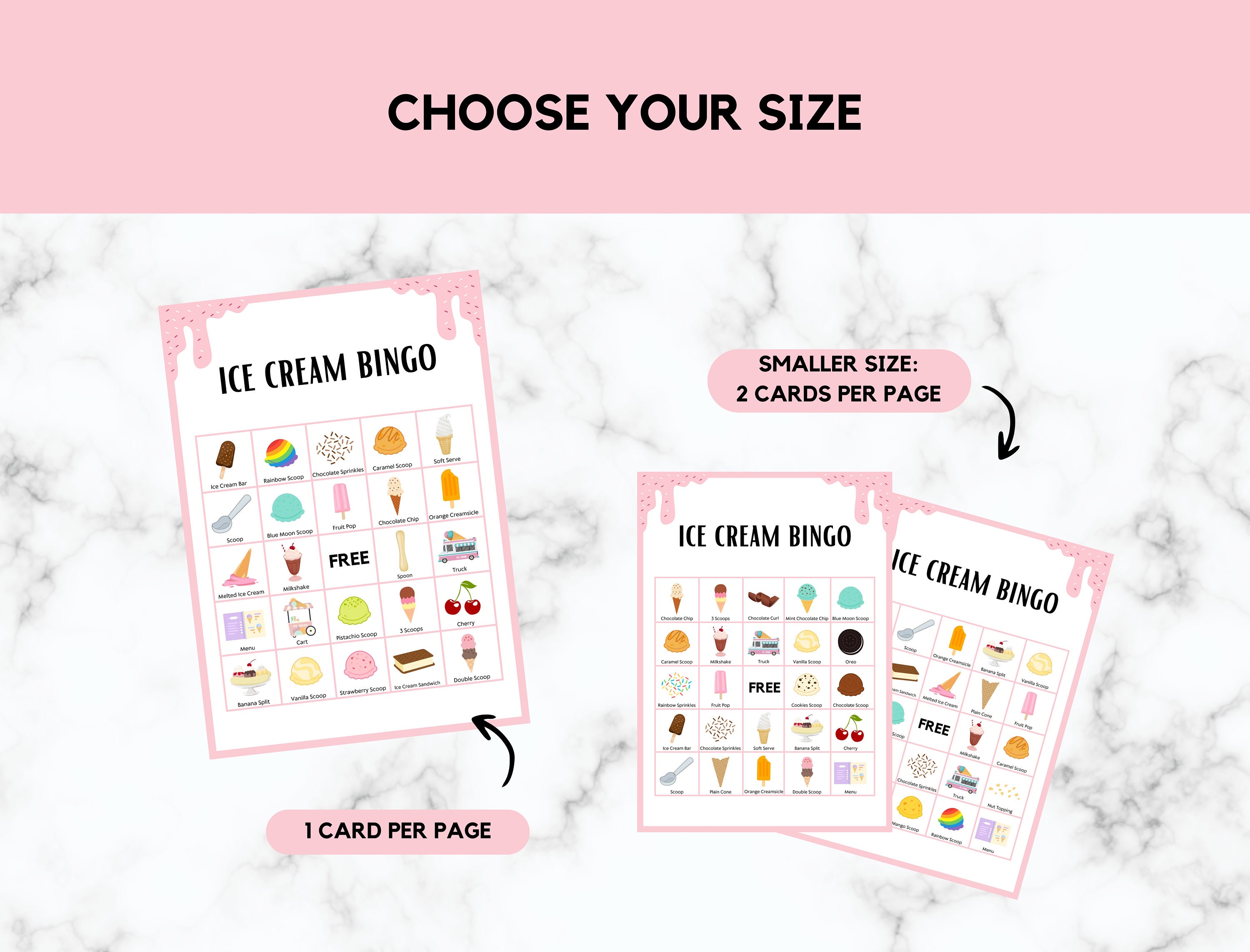 Ice Cream Bingo - Ice Cream Activity- 30 Printable Ice Cream Bingo ...