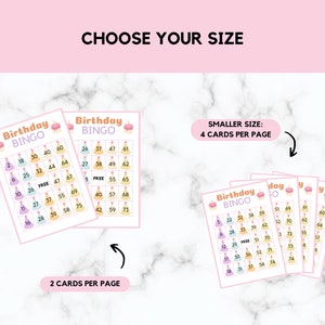 Birthday Bingo 100 Birthday Bingo Cards Birthday Party Game Happy ...