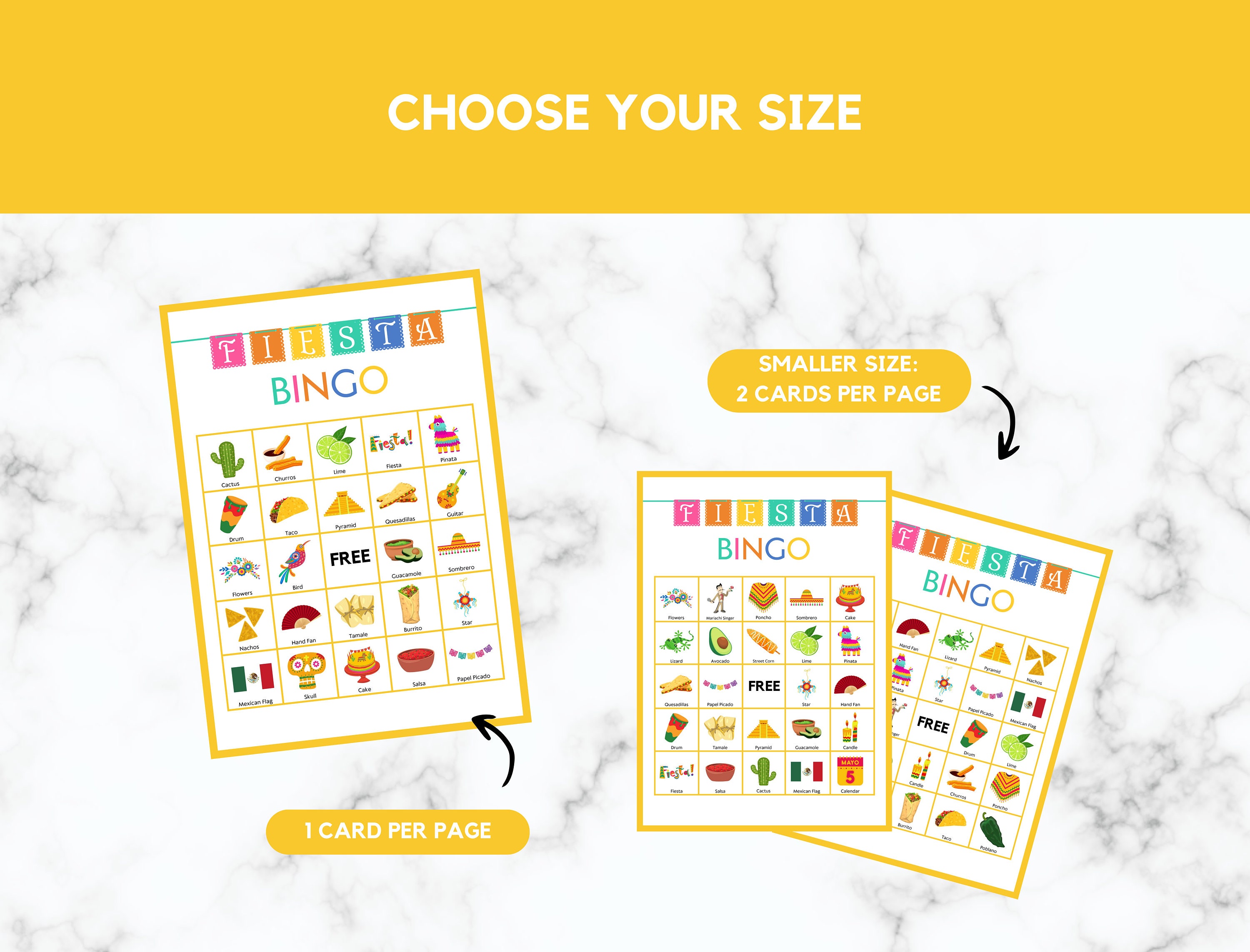 Fiesta Bingo - Fiesta Activity for Kids - 30 Fiesta Bingo Cards ...