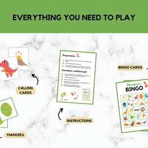 Dinosaur Bingo - 30 Dinosaur Bingo Cards - Dinosaur Party Game ...