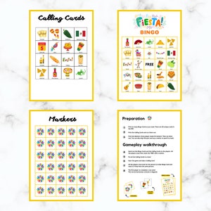 Fiesta Bingo Fiesta Activity for Kids 30 Fiesta Bingo Cards Fiesta Game ...