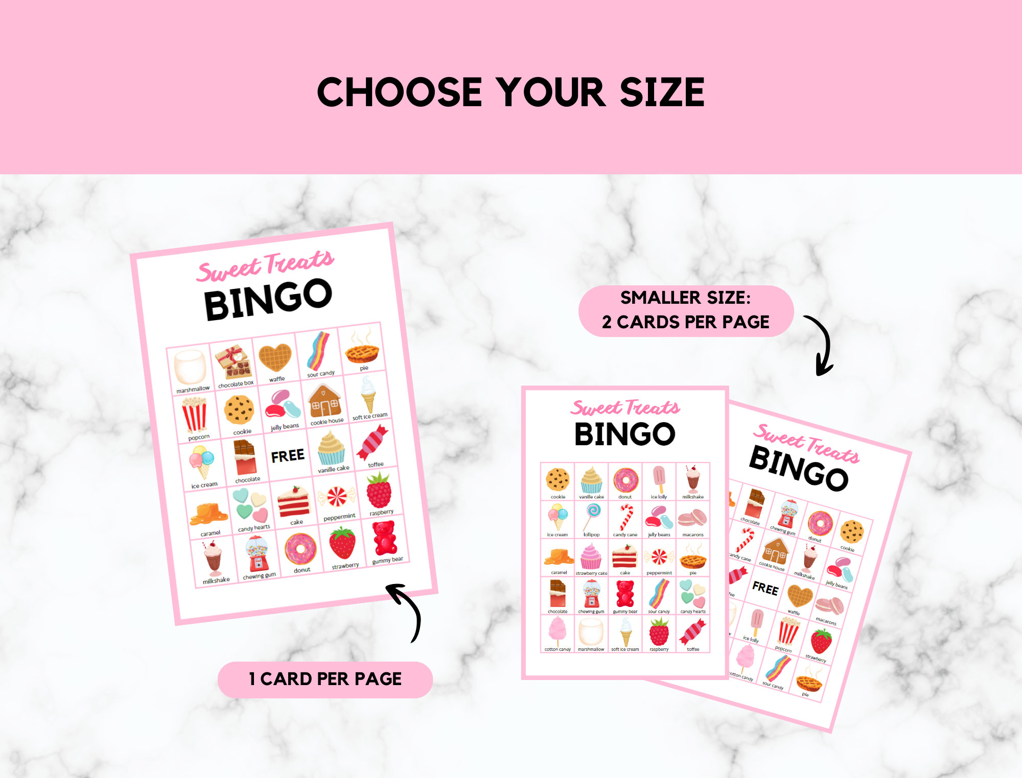 Sweet Treats Bingo - 30 Sweet Treats Bingo Cards - Sweet Treats Party ...