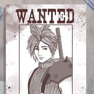 Final Fantasy 7 Wanted Posters 11x17 Inches Large Art Print : - Etsy