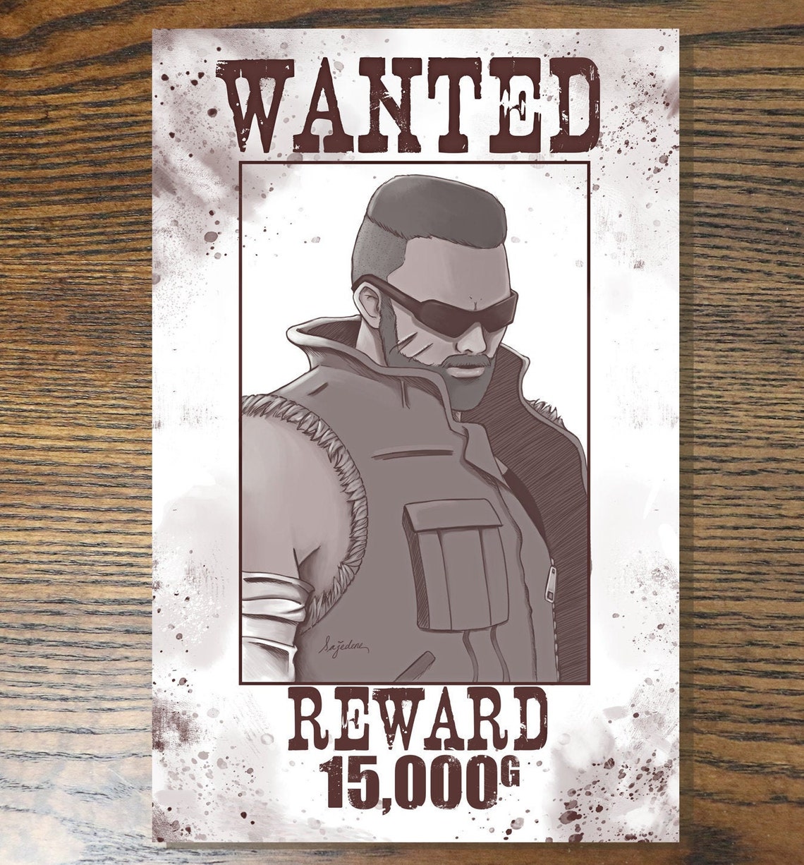 Final Fantasy 7 Wanted Posters 11x17 Inches Large Art Print : - Etsy