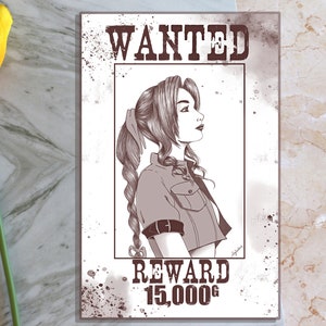 Final Fantasy 7 Wanted Posters 11x17 Inches Large Art Print : - Etsy