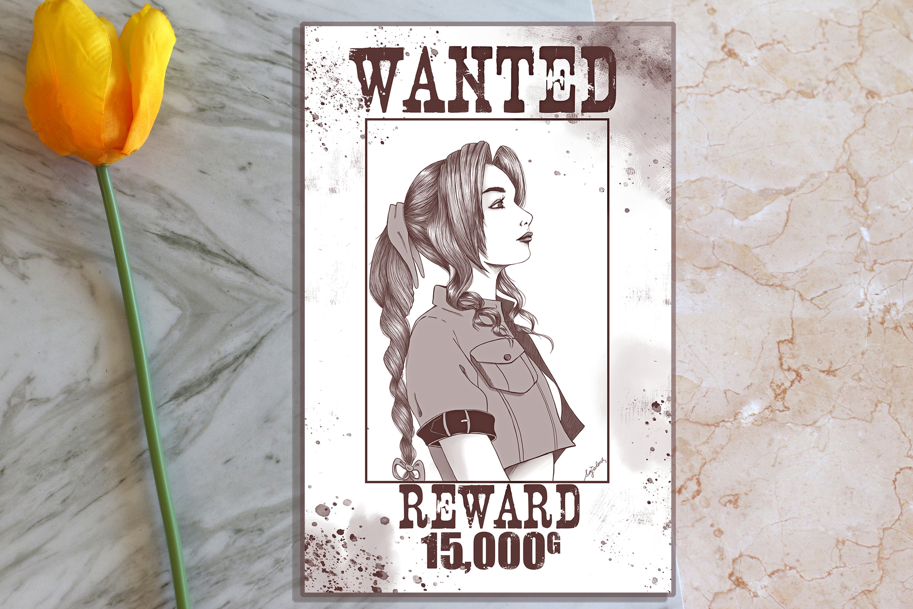 Final Fantasy 7 Wanted Posters 11x17 Inches Large Art Print : - Etsy