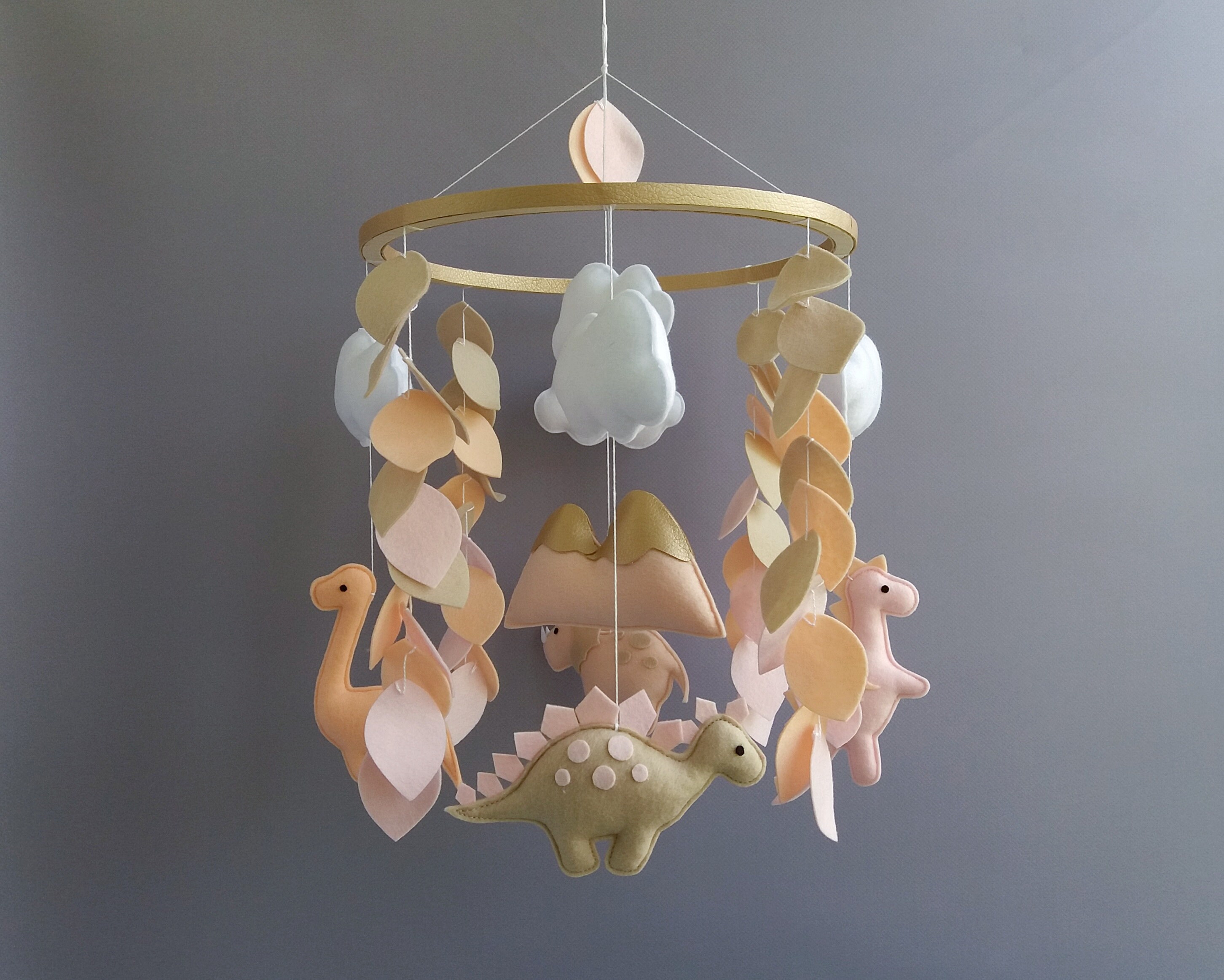 Baby Mobile Dinosaur Mobile Nursery With Pastel Dino Crib - Etsy