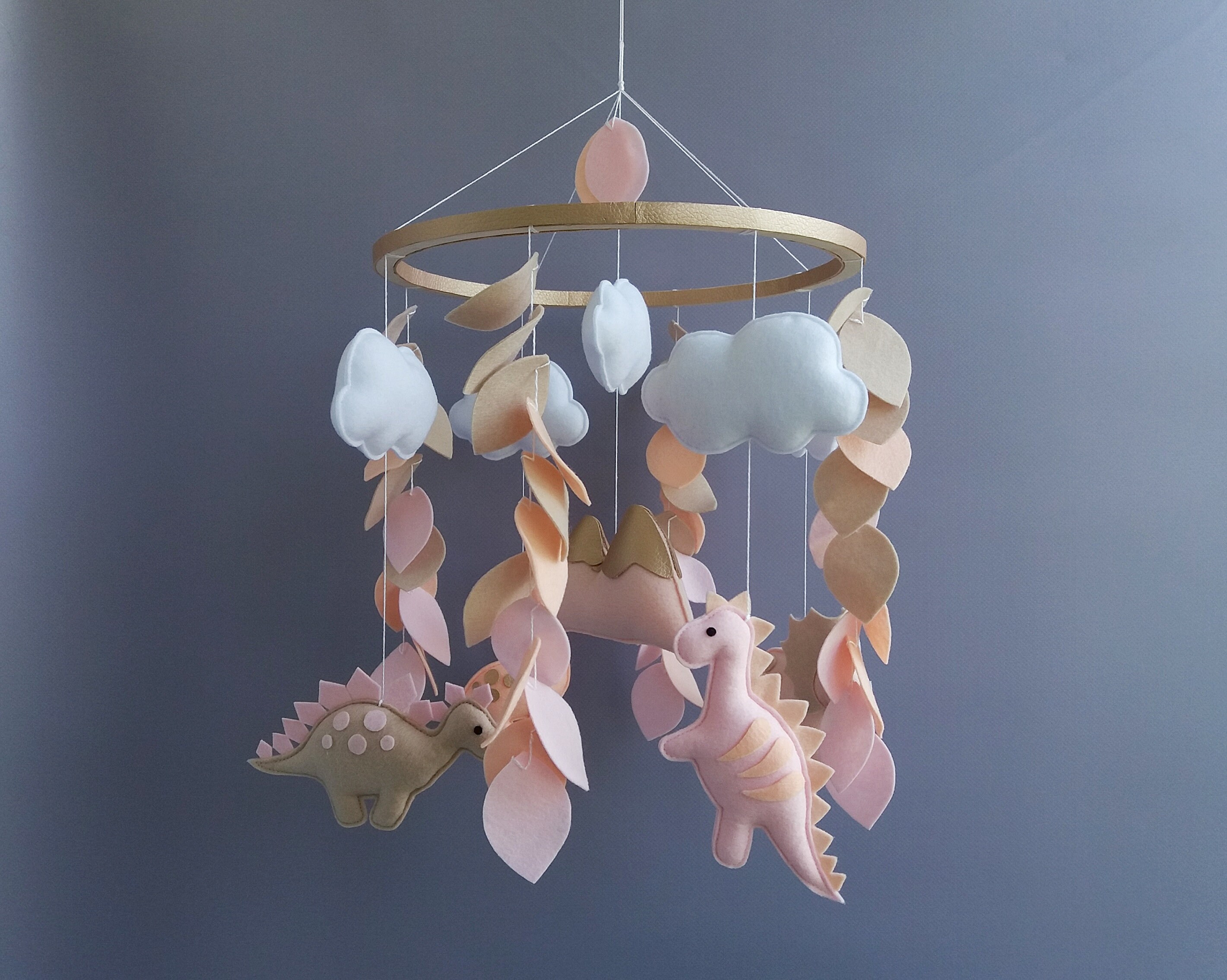 Baby Mobile Dinosaur Mobile Nursery With Pastel Dino Crib - Etsy