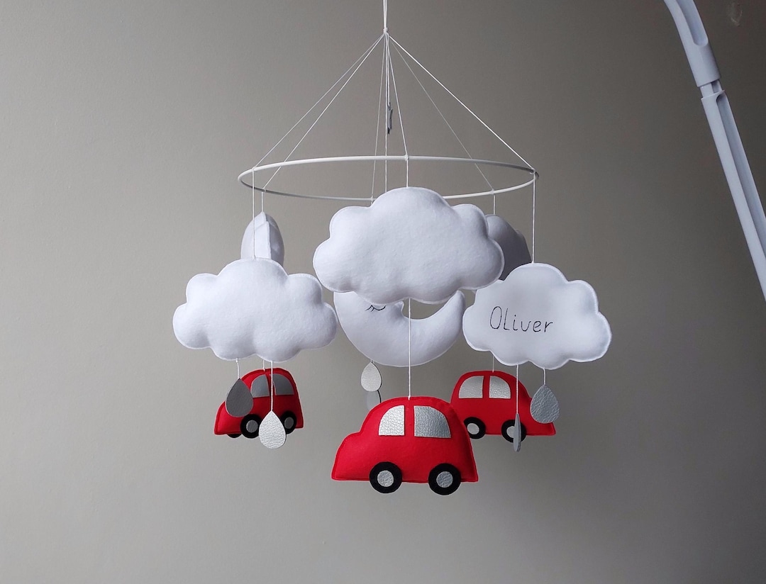 Car Baby Mobile Boy for Crib Personalized Vintage Car Theme Nursery ...
