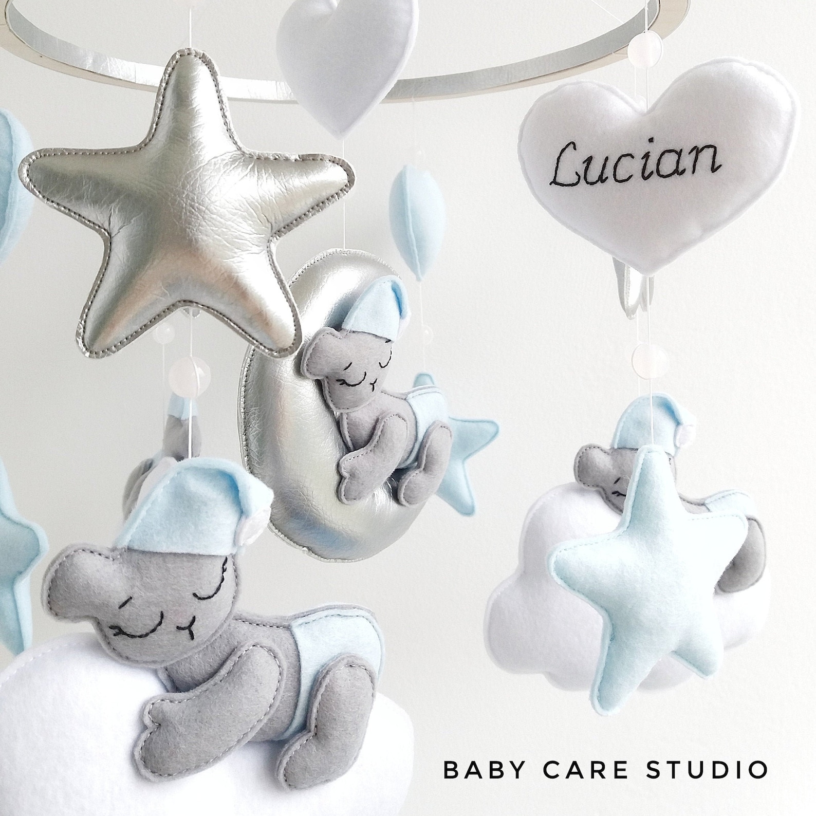 Teddy Bear Pattern Plush Pattern PDF Felt Baby Mobile Boy - Etsy