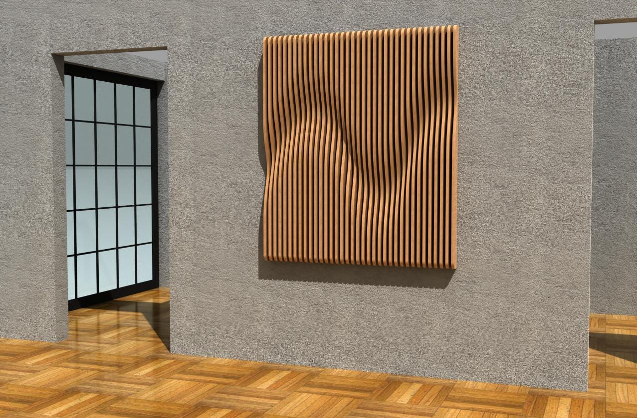 3d Parametric Wavy Wall Panel, Digital Files, Ideal for Lobby ...