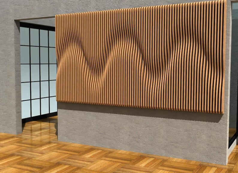 3d Parametric Wavy Wall Panel, Digital Files, Ideal for Lobby ...