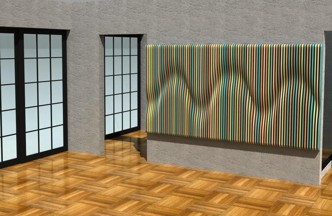 3d Parametric Wavy Wall Panel, Digital Files, Ideal for Lobby ...