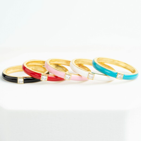 Enamel Ring - Etsy