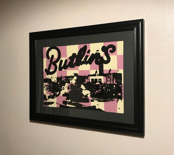 Vintage BUTLINS Ad Screen Print | Etsy