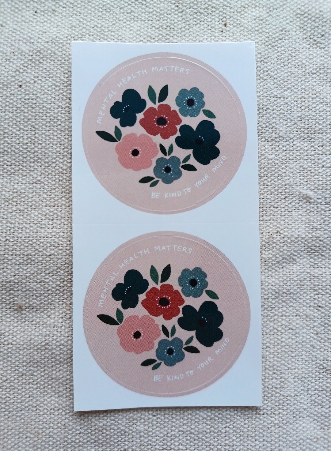 Floral Mental Health Awareness Stickers Set of 2 - 1.5 Inch - Etsy