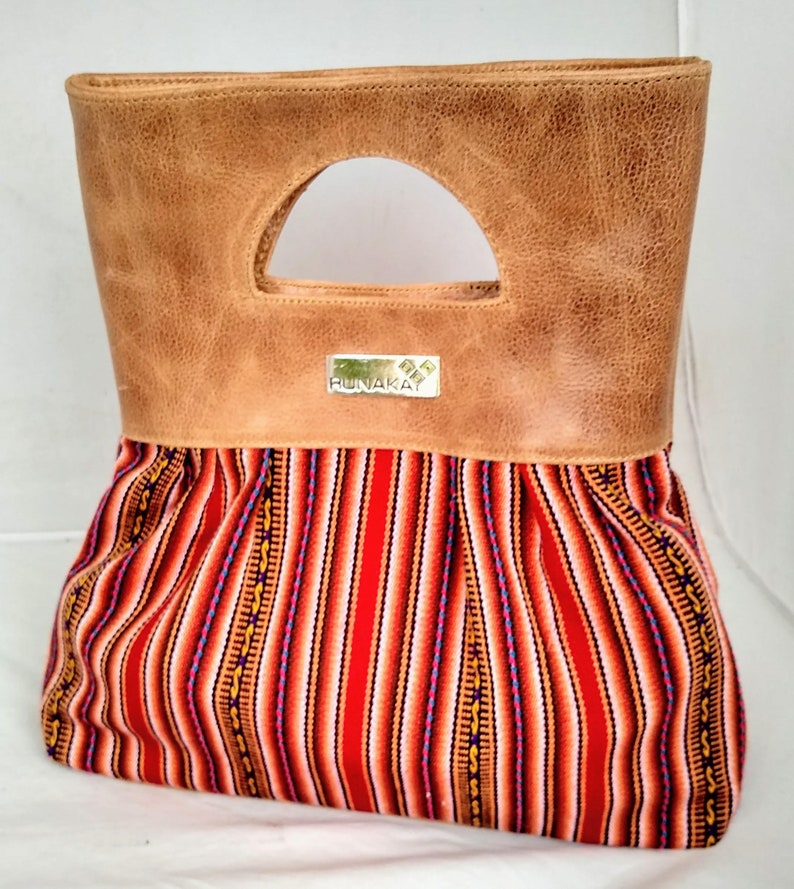 Peruvian Handbag for Women Embroidered Fashion Casual Leather Multi ...