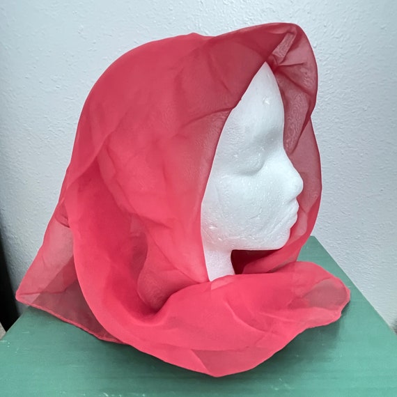 Sheer Red Scarf