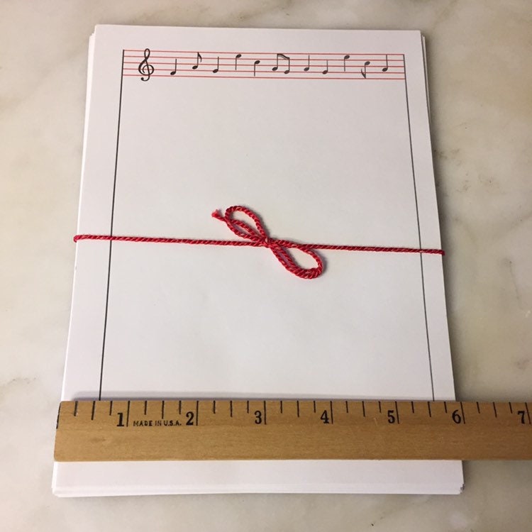Musical Notes Fine Writing Paper 19 Envelopes 17 Sheets of - Etsy UK
