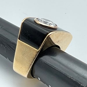 Chunky Sterling Silver Men's Ring, Gadolinium Gallium Garnet Simulated ...