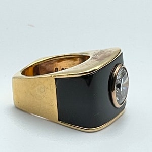 Chunky Sterling Silver Men's Ring, Gadolinium Gallium Garnet Simulated ...