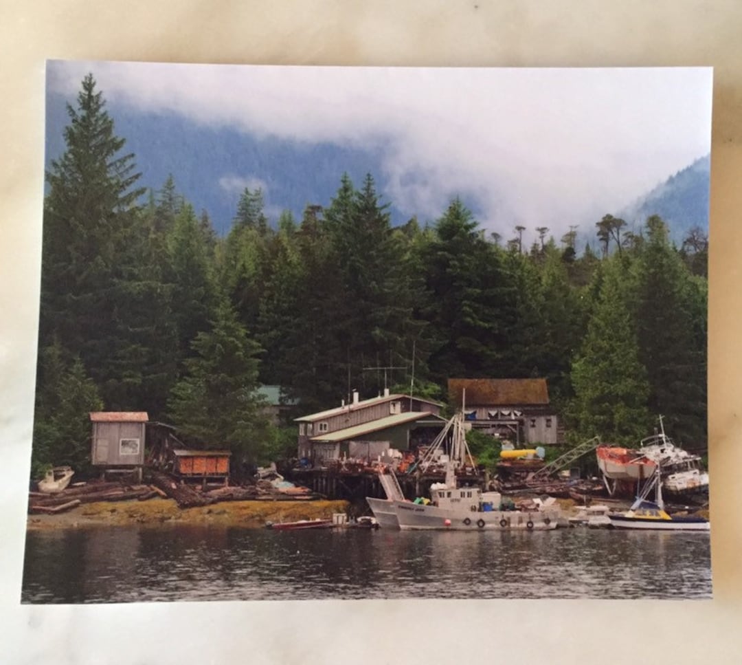 Ketchikan Alaska Fish Camp Photo Print, Landscape Nature Photography, Unframed Double Matte ...