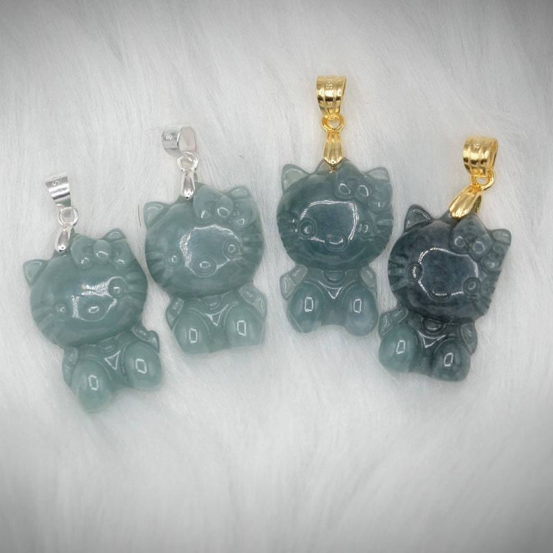 Black Jade Pendant 925 - Etsy