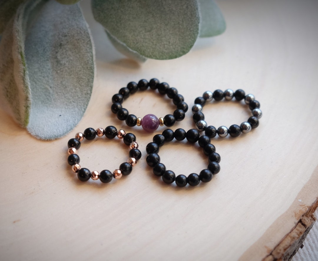 4mm Shungite, Hematite, Tera Hertz, Ruby, Copper, Kyanite, Moonstone ...