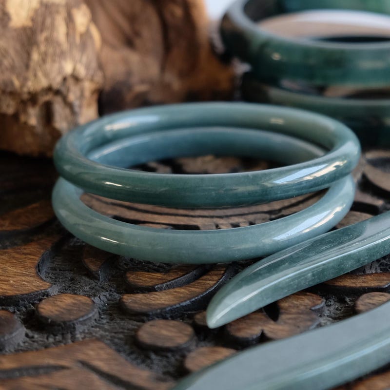 Jade Bangle - Etsy