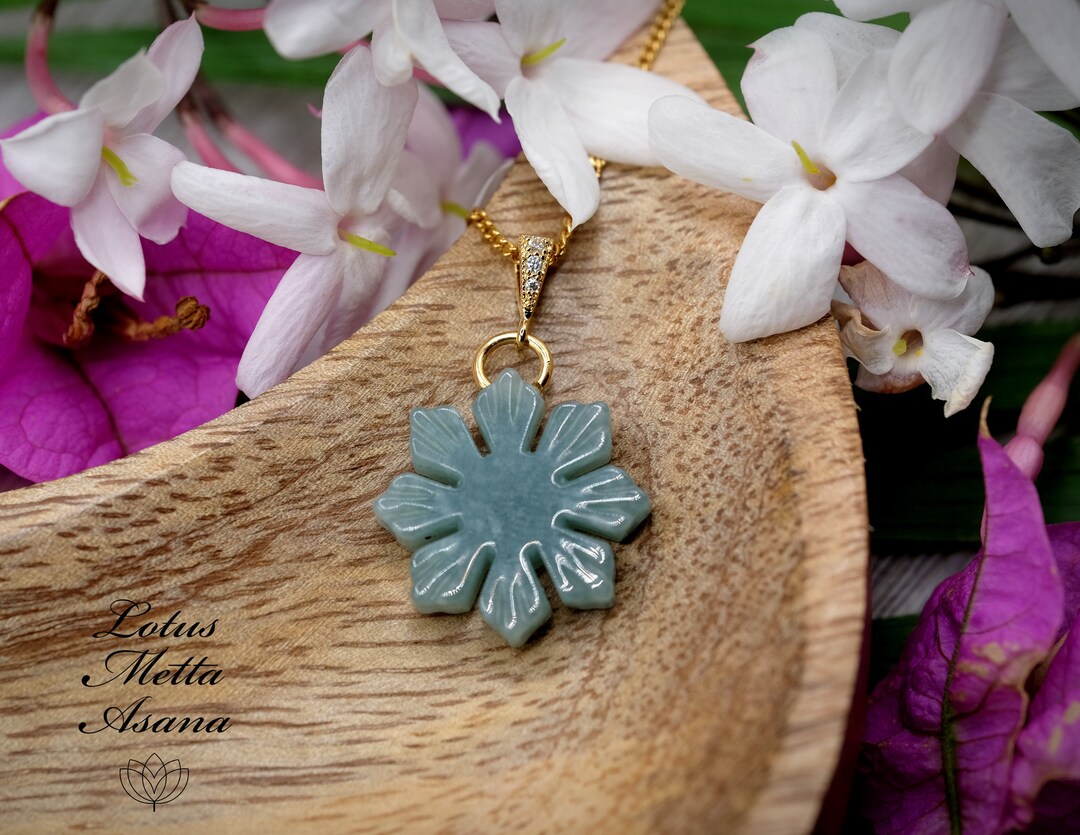 2 Sizes Philippines Sun Guatemala Jadeite Jade Pendant Sterling Silver ...
