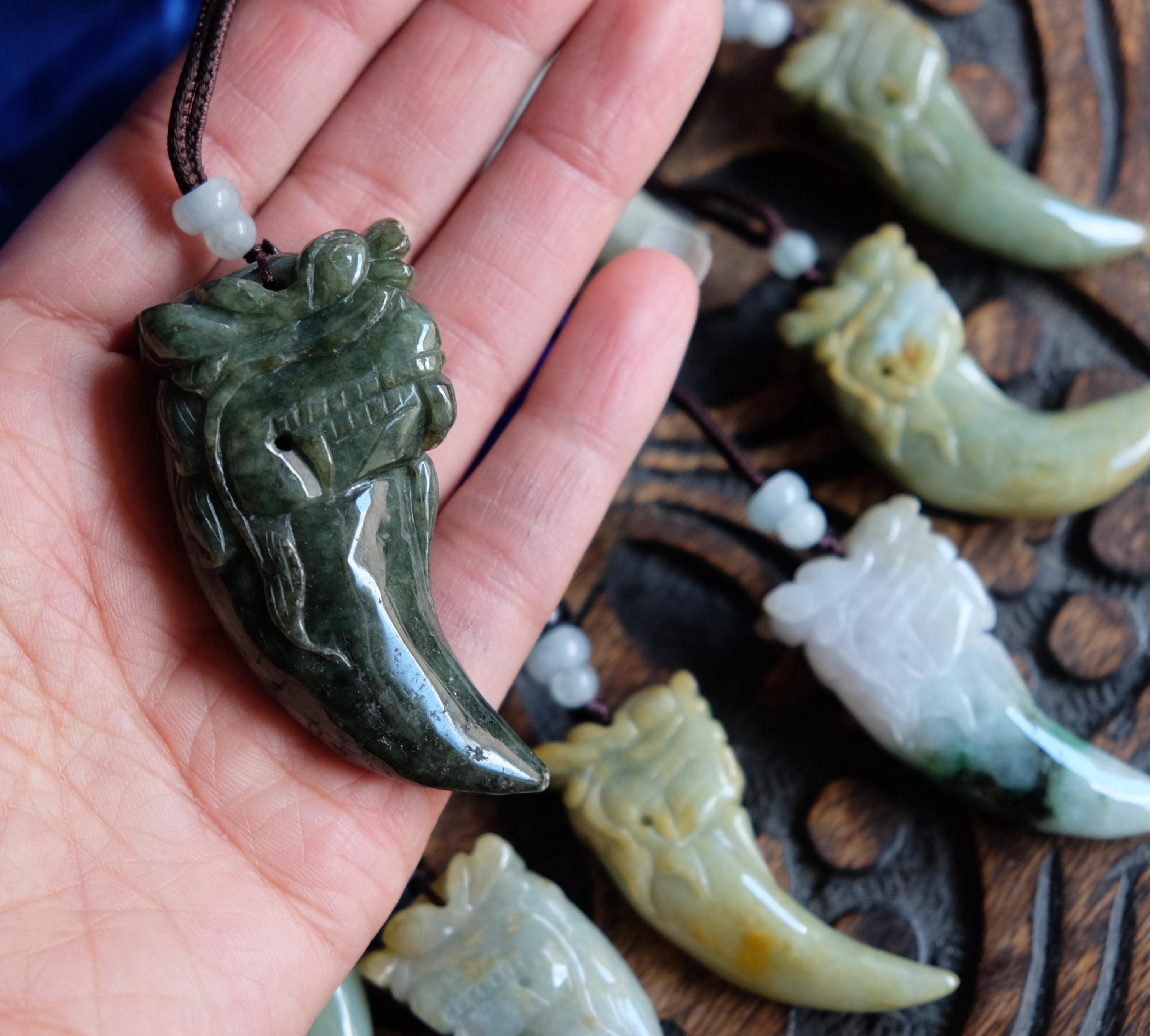 Burmese Jadeite Dragon Tooth Grade A Rare High Quality, Multi-color ...