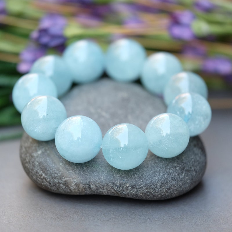 Light Blue Bead Bracelet - Etsy