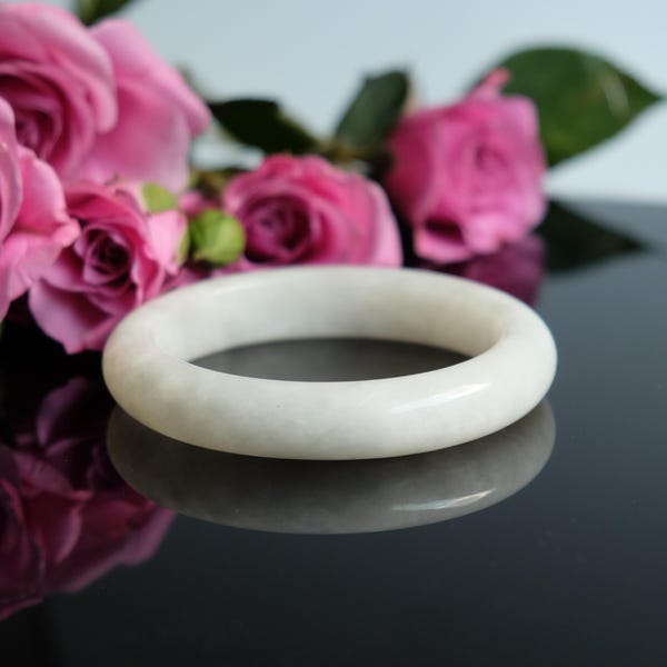 White Wood Bangles - Etsy