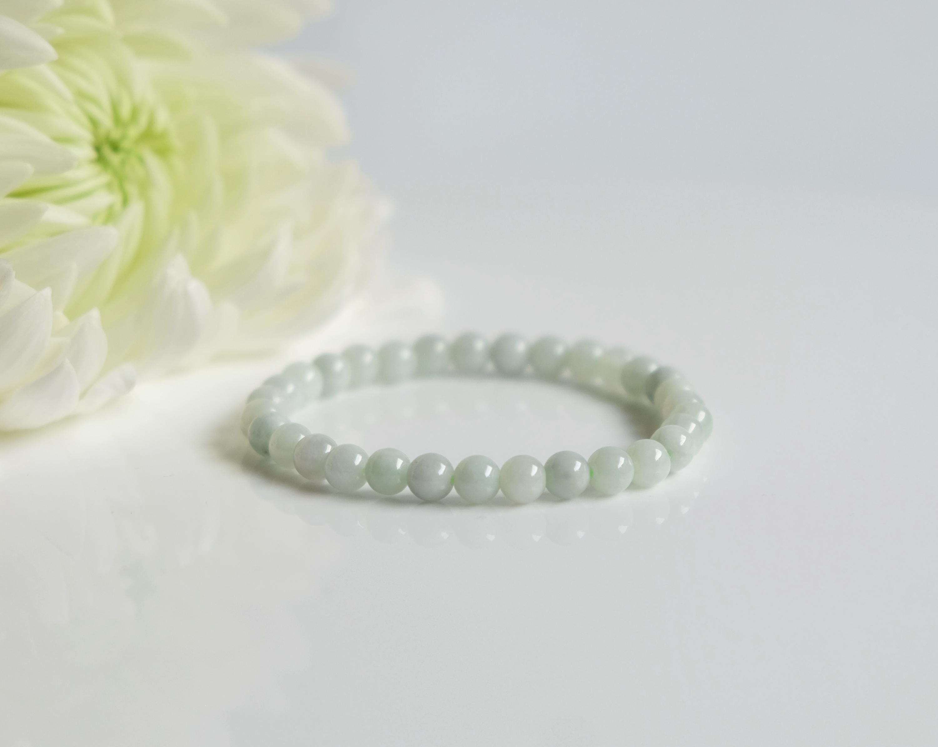 Certified 6mm Burmese White Jadeite High Quality Type A Natural Myanmar ...