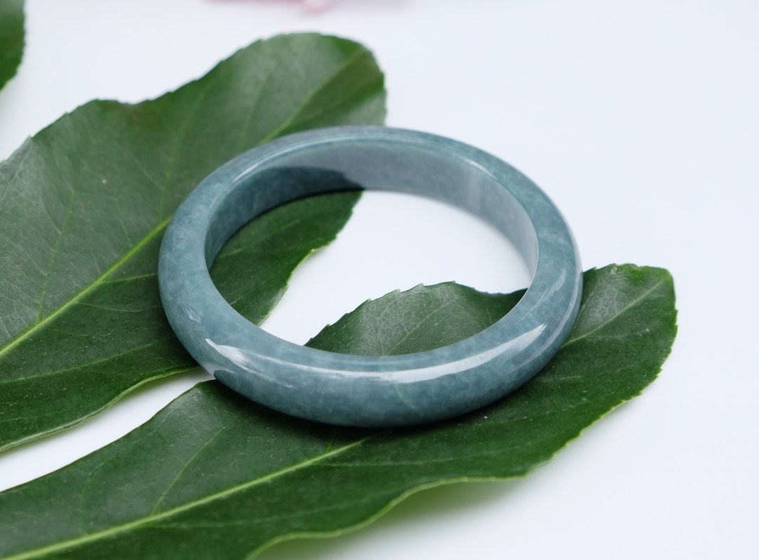 Guatemalan Jadeite Jadeite Bangle Natural Blue Water Jade Grade-a ...