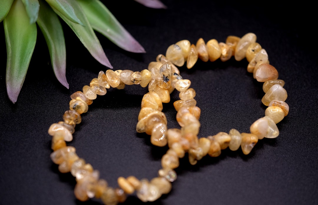 Natural Golden Star Rutilated Quartz Hematite Titanium Dioxide Chip ...